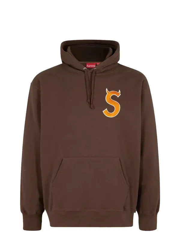 Supreme Logo Hoodie - Brown