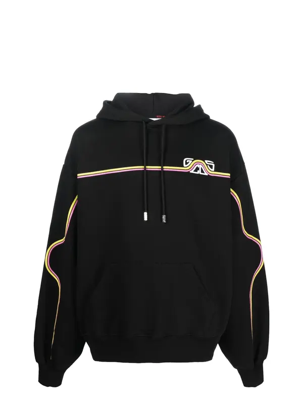 Gcds Logo-print Hoodie - Black