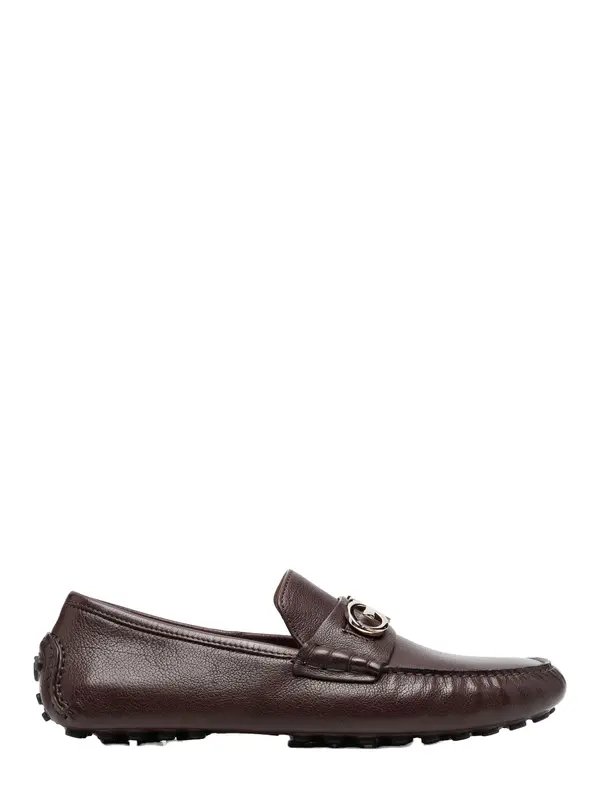 FERRAGAMO Horsebit Leather Loafers - Brown