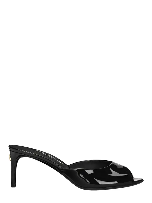 Dolce & Gabbana 60mm Patent Leather Mules - Black