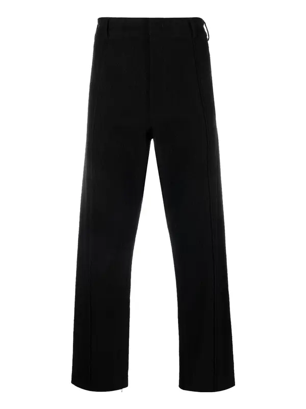 424 Textured Straight Leg Trousers - Black