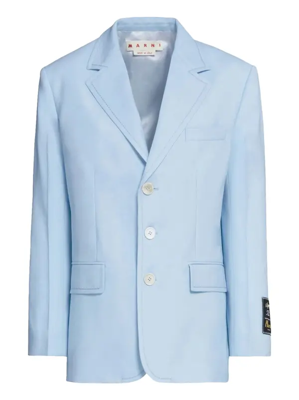 Marni Single-breasted Wool Blazer - Blue