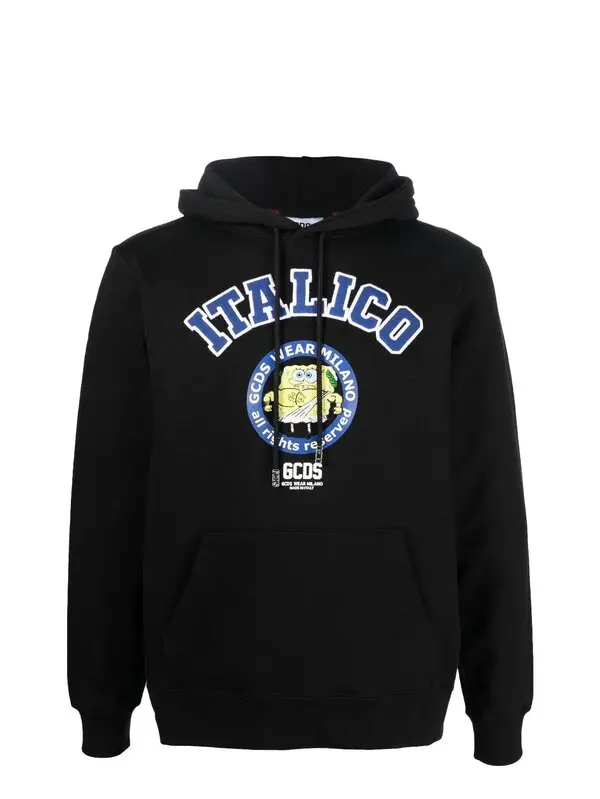 Gcds Graphic-print Hoodie - Black