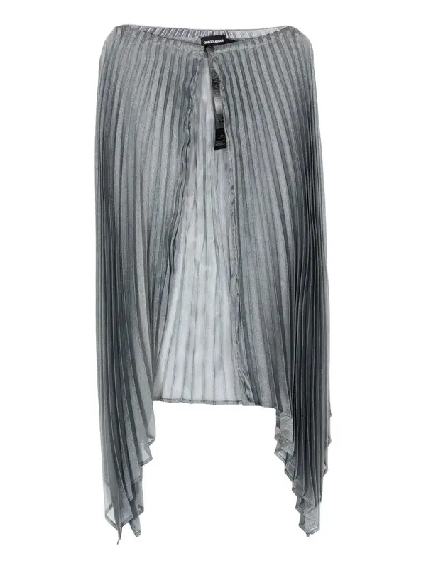Giorgio Armani Fully-pleated Button Cape - Grey