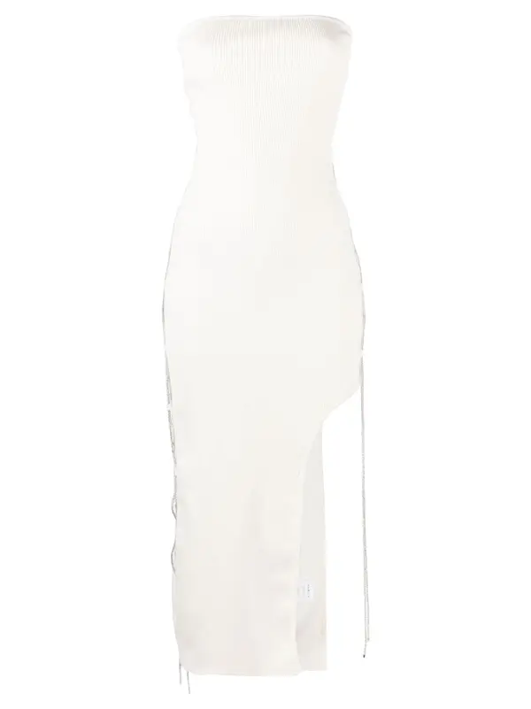 Giuseppe Di Morabito Lace-up Midi Dress - White