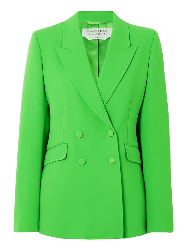 Gabriela Hearst Stephanie Wool-crepe Blazer - Green