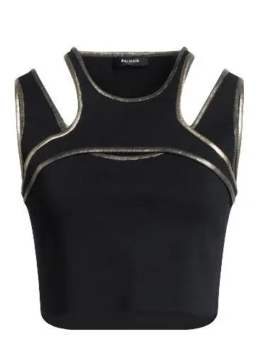 Balmain Top Size Viscose, Polyamide, Elastane - Black
