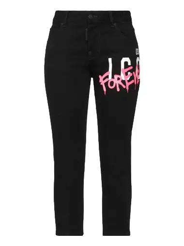 Dsquared2 Straight-leg Jeans With Print - Black