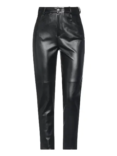 EMMA & GAIA Tapered Coated Pants - Black