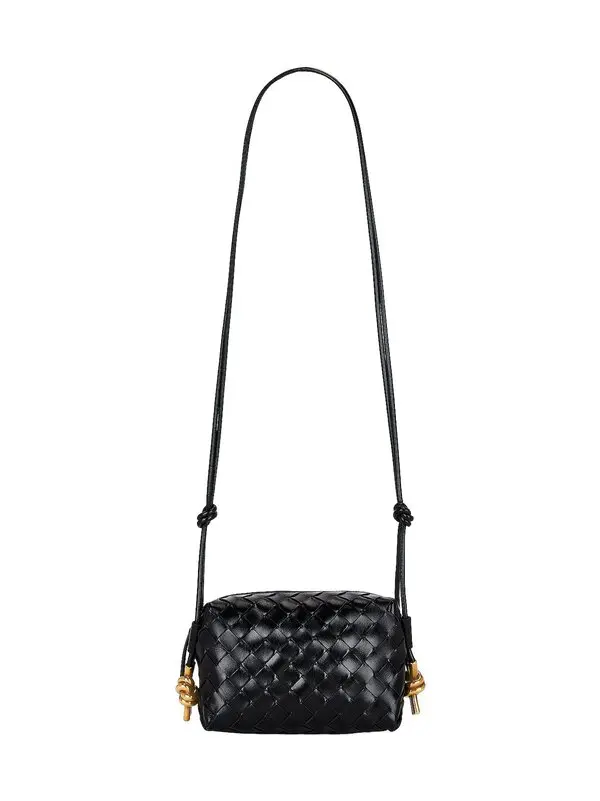 Bottega Veneta Mini Loop Bag - Black & Muse Brass