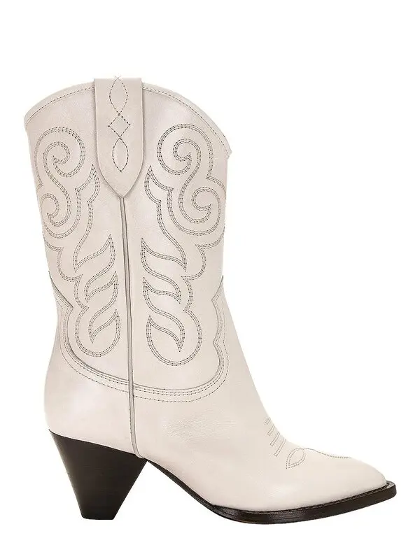 Isabel Marant Luliette Embroidered Boots - Chalk