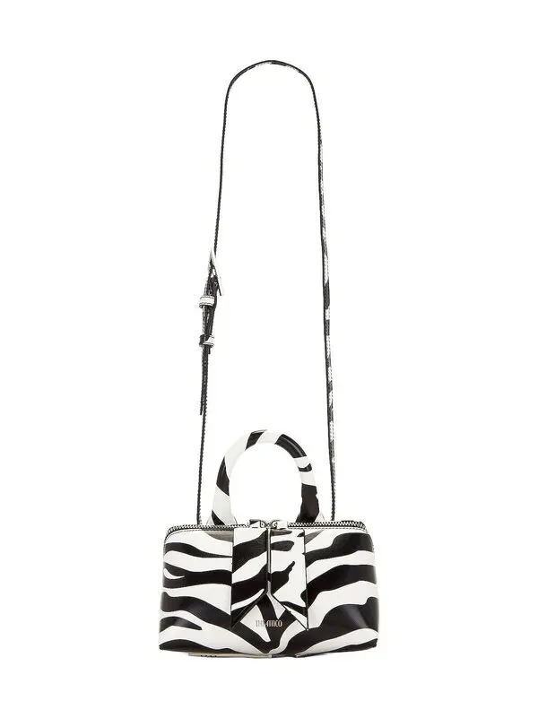 Attico Friday Crossbody Bag - White & Black