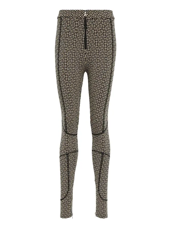 Balmain Monogram Knit Leggings - Multicoloured