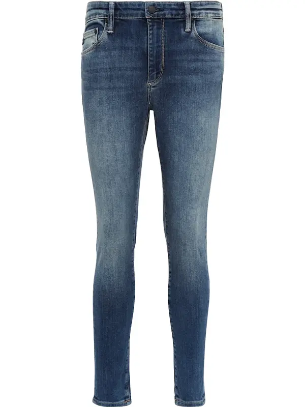Ag Bleached Skinny Jeans - Blue