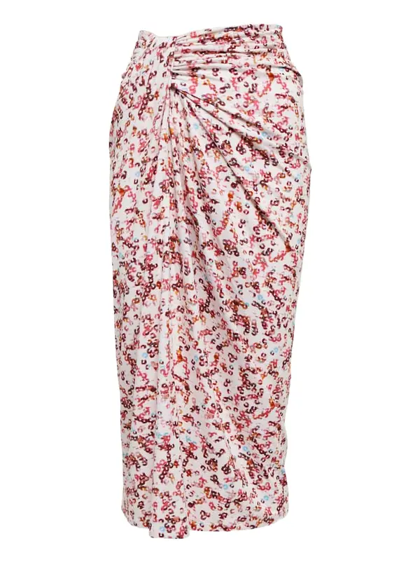 MARANT ETOILE Jeldia Printed Jersey Midi Skirt - Multicoloured
