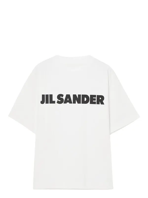 JIL SANDER Printed Cotton-jersey T-shirt - Neutrals