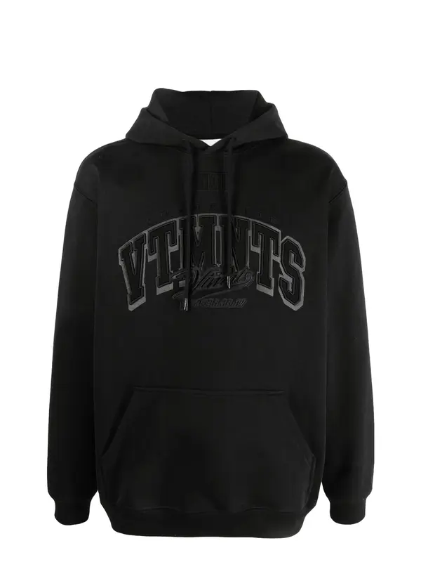 VTMNTS Embroidered Logo Hoodie - Black