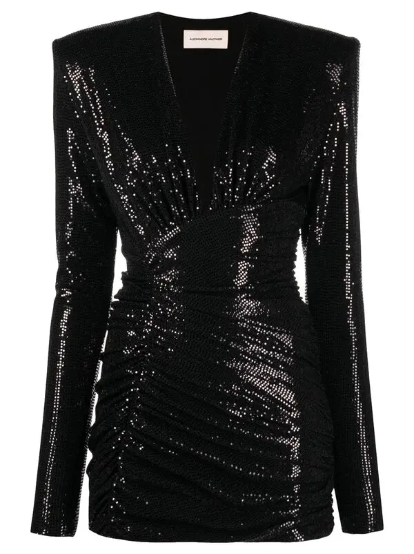 Alexandre Vauthier Sequin-embellished Mini Dress - Black