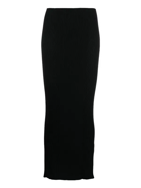 AERON High-waisted Knitted Skirt - Black