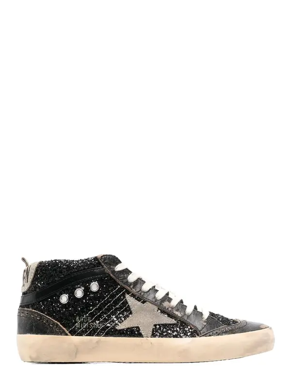 GOLDEN GOOSE Mid Star Lace-up Sneakers - Black