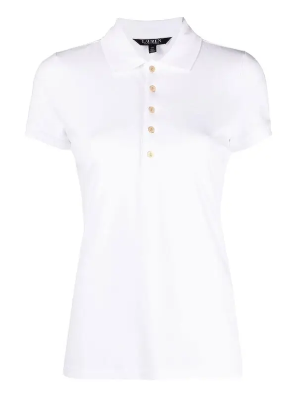 Ralph Lauren Pique Polo Shirt - White