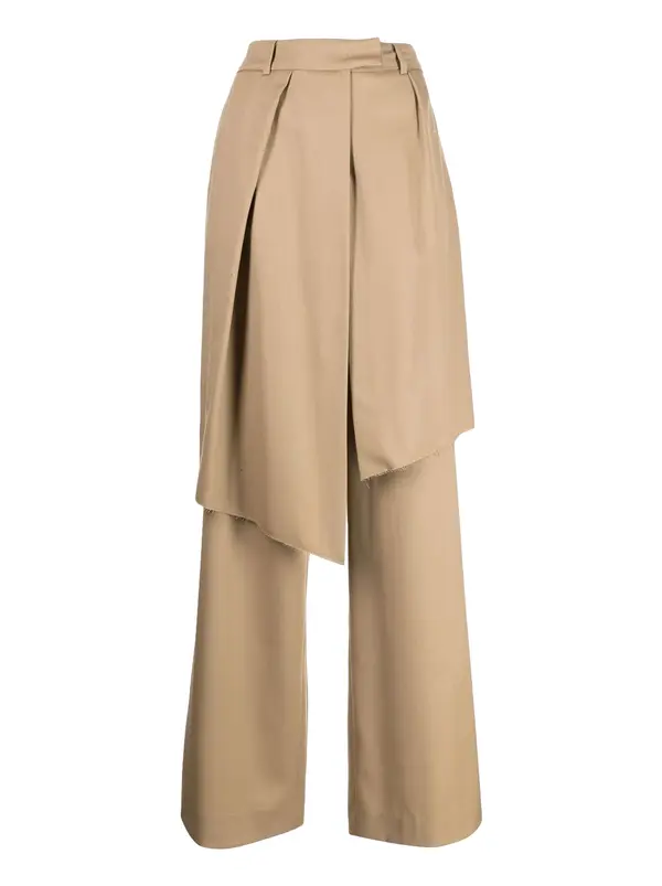 Goen.j Panelled Tailored Trousers - Brown