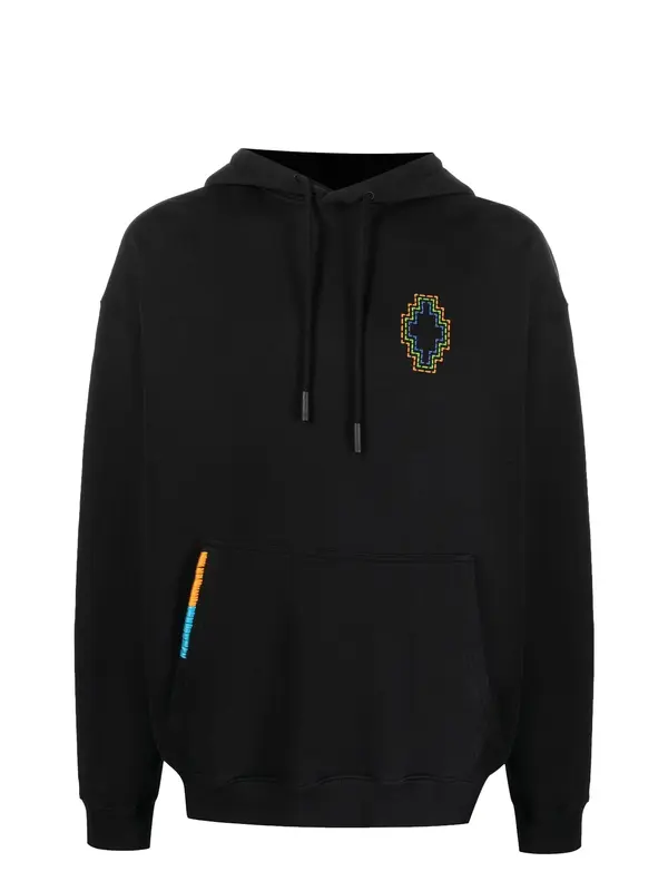 COUNTY OF MILAN Marcelo Burlon Cross-embroidered Hoodie - Black