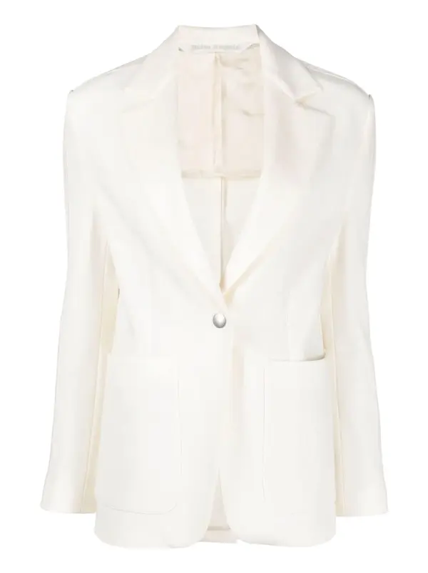 Palm Angels Side-stripe Blazer - White