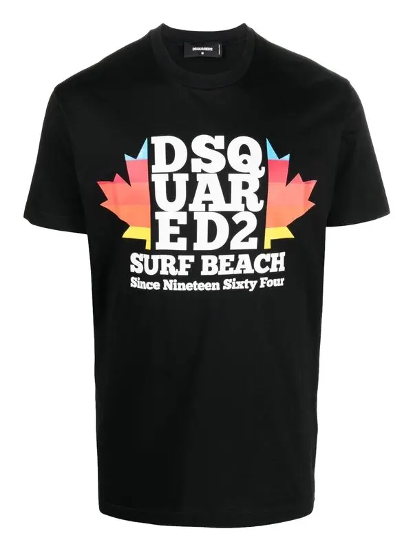 Dsquared2 Graphic-print Short-sleeve T-shirt - Black