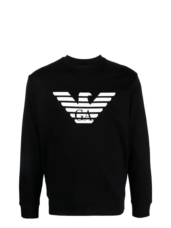 Emporio Armani Logo-print Sweatshirt - Black