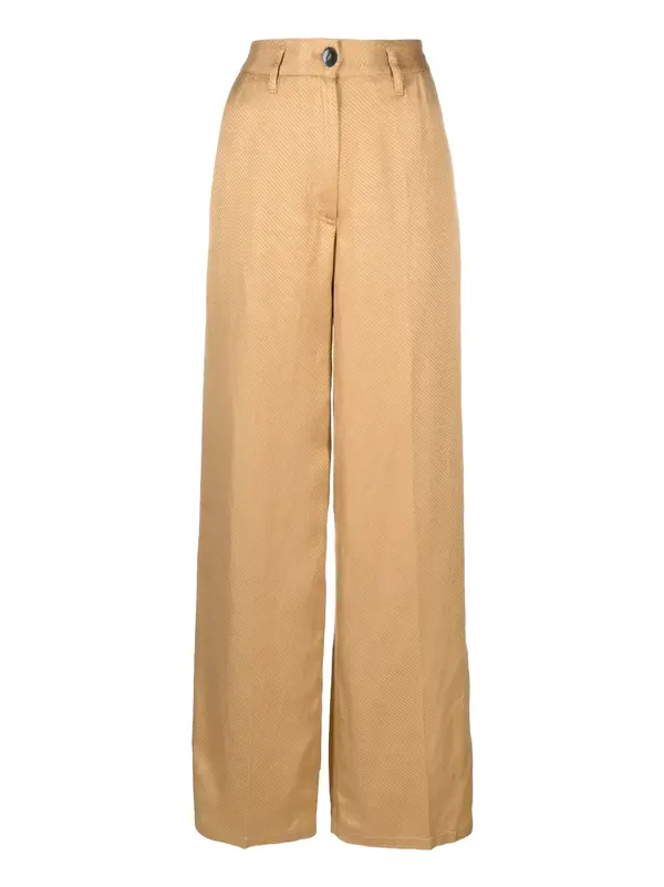FORTE_FORTE Wide-leg Tailored Trousers - Brown