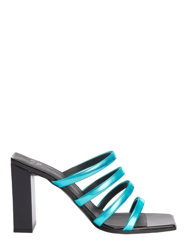 GIUSEPPE ZANOTTI 85mm Shangay Mules - Blue