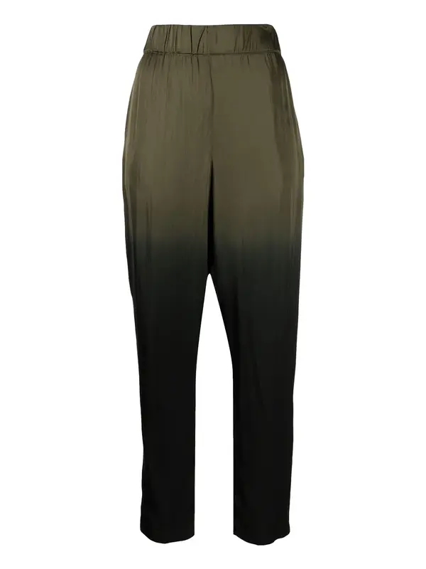 Raquel Allegra Gradient-effect Trousers - Green