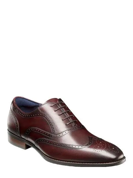 STACY ADAMS Kaine Wingtip Oxford - Burgundy