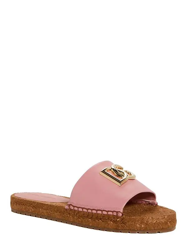 Dolce & Gabbana Espadrille Slide Sandals - Pink