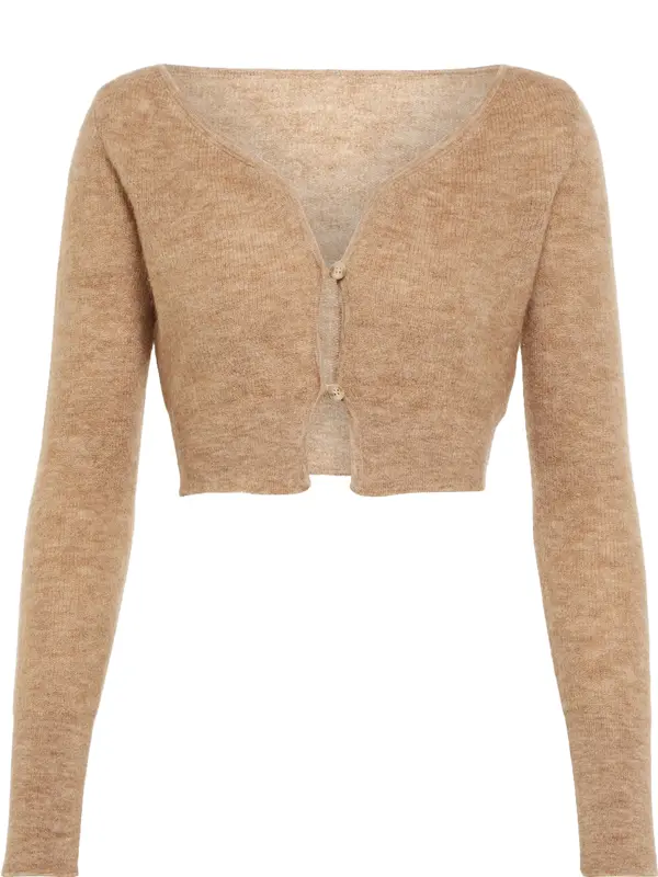 Jacquemus Le Cardigan Alzou Mohair-blend Cardigan - Brown