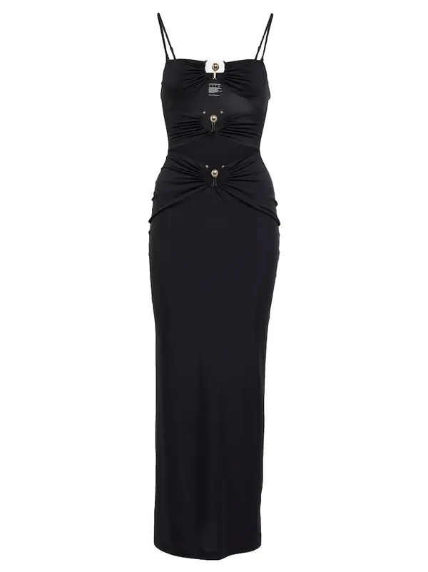 Christopher Esber Pierced Orbit Maxi Dress - Black