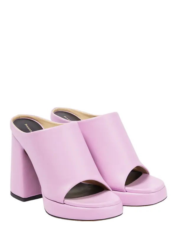 Proenza Schouler Forma Leather Platform Mules - Purple