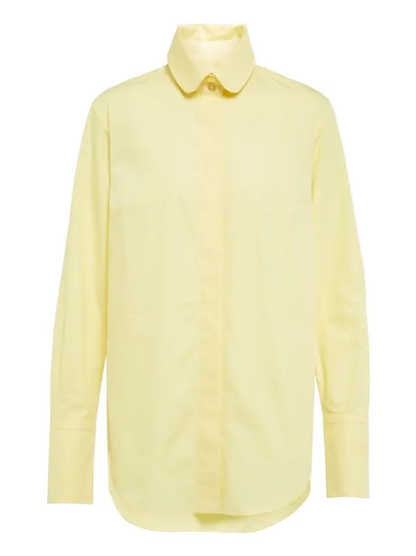 Patou Oversized Cotton Poplin Shirt - Yellow