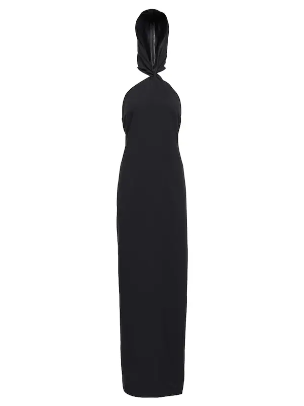 TALLER MARMO Diablo Halterneck Maxi Dress - Black