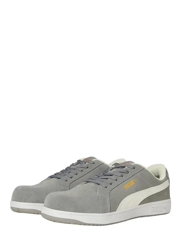 PUMA SAFETY Iconic Suede Low Top Lace-up Safety Shoes - Gray