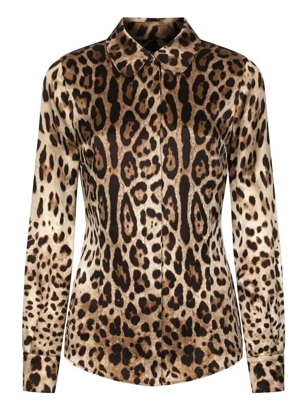 Dolce & Gabbana Leopard-print Satin Shirt - Animal Print