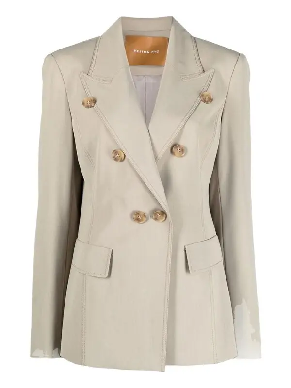 REJINA PYO Arden Double-breasted Blazer - Neutrals