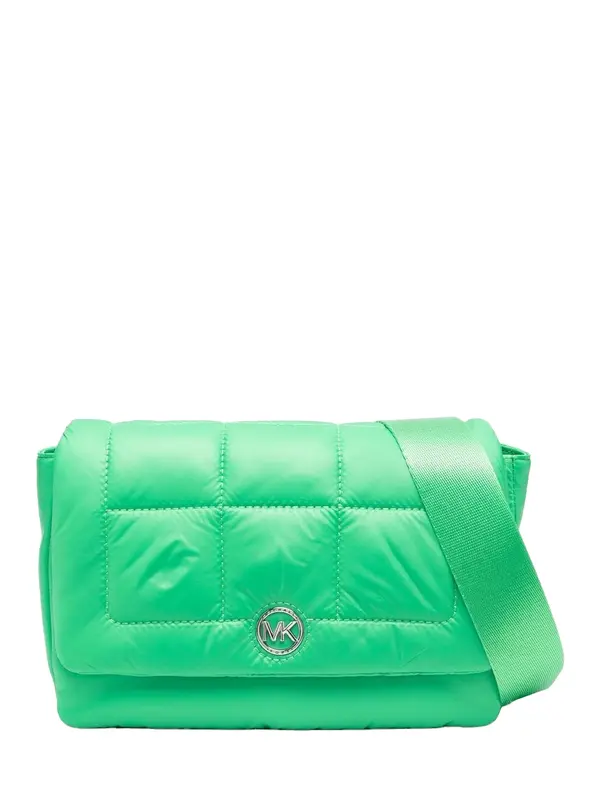 Michael Kors Logo-plaque Quilted Crossbody Bag - Green
