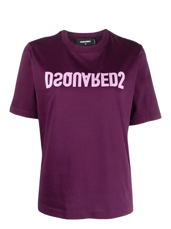 Dsquared2 Reverse Logo-print T-shirt - Purple