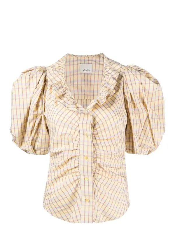Isabel Marant Catalia Puff-sleeve Blouse - Yellow
