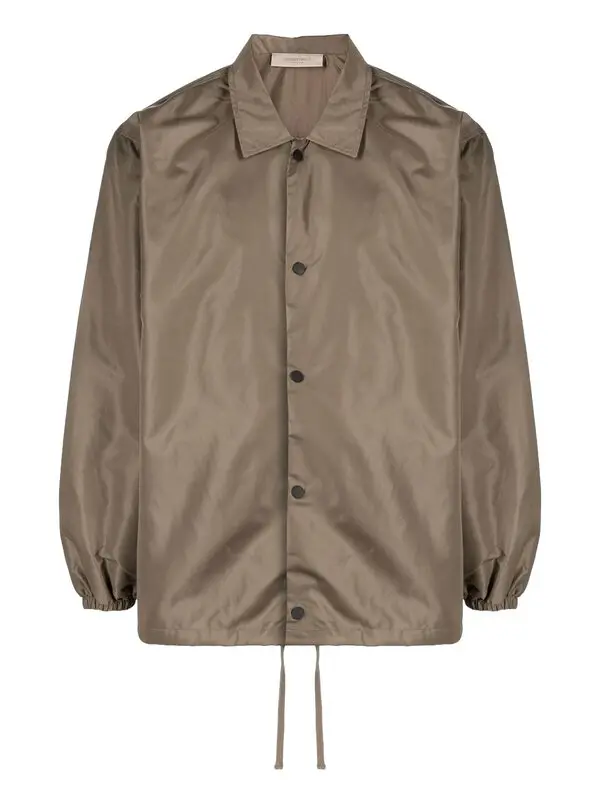 Fear Of God 1977 Logo Print Shirt Jacket - Brown