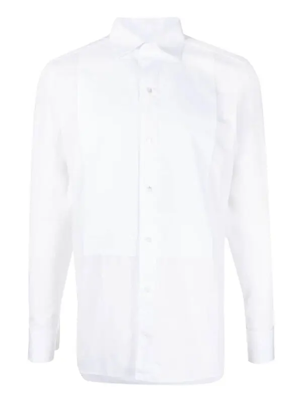 Zegna Panelled Evening Shirt - White
