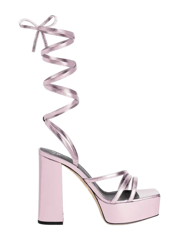 GIUSEPPE ZANOTTI 120mm Flavienne Platform Sandals - Pink