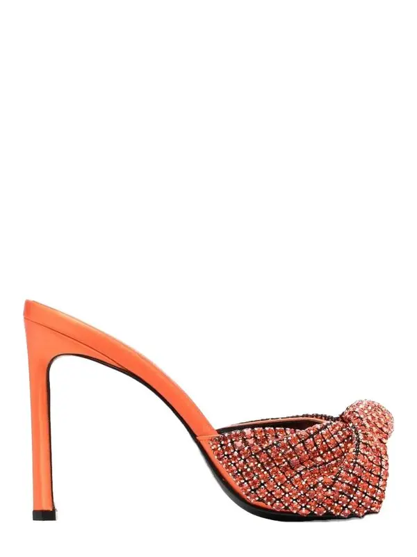 SERGIO ROSSI X Evangelie Smyrniotaki 105mm Crystal-embellished Sandals - Orange